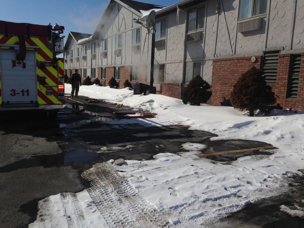 Fire at the Days Inn in Wallaceburg