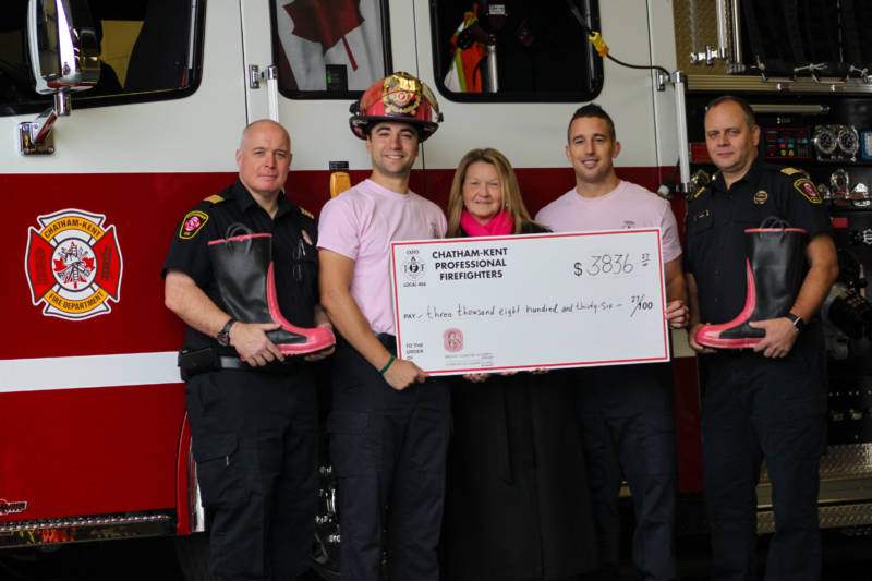 Firefighters raises funds from 'Wear Pink' campaign
