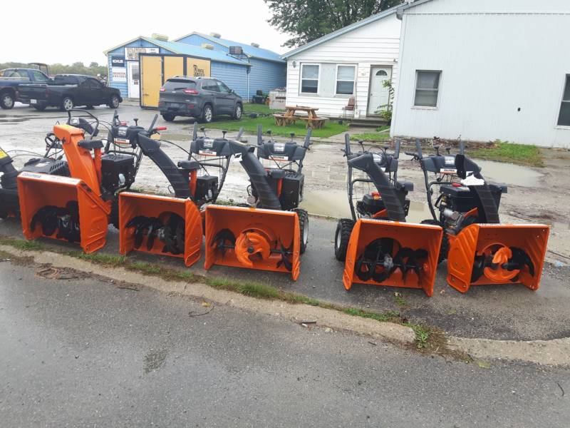 That's right! Snowblowers are lined up already!