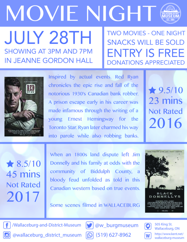 Red Ryan & Black Donnelleys Double Movie Night