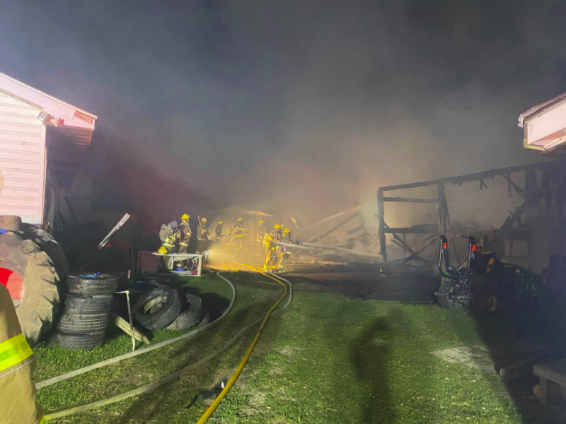 Animal rescue centre fire on Brook Line