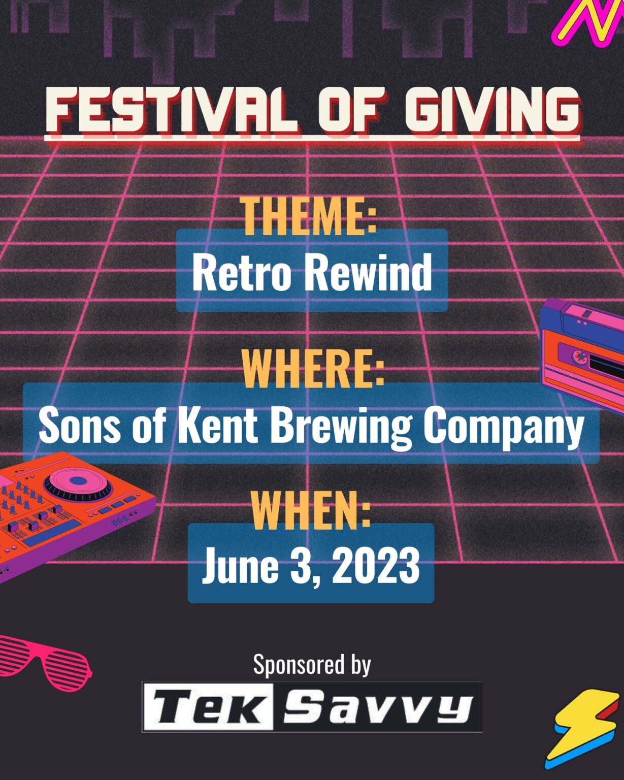 ‘Retro Rewind’ themed Festival of Giving being held June 3 at Sons of ...