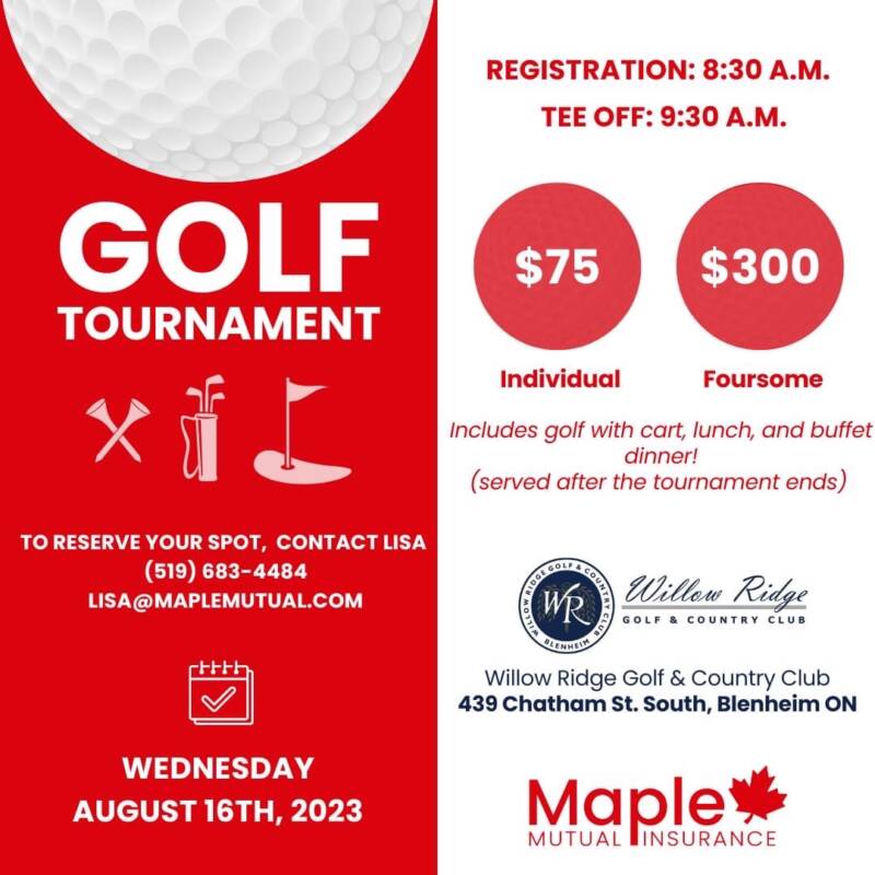 Maple Mutual Insurance Golf Tournament | Wallaceburg News | Local news ...