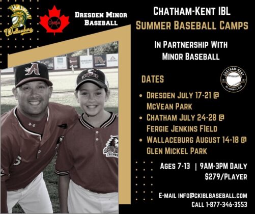 Chatham-Kent IBL team holding summer baseball camps in Wallaceburg ...