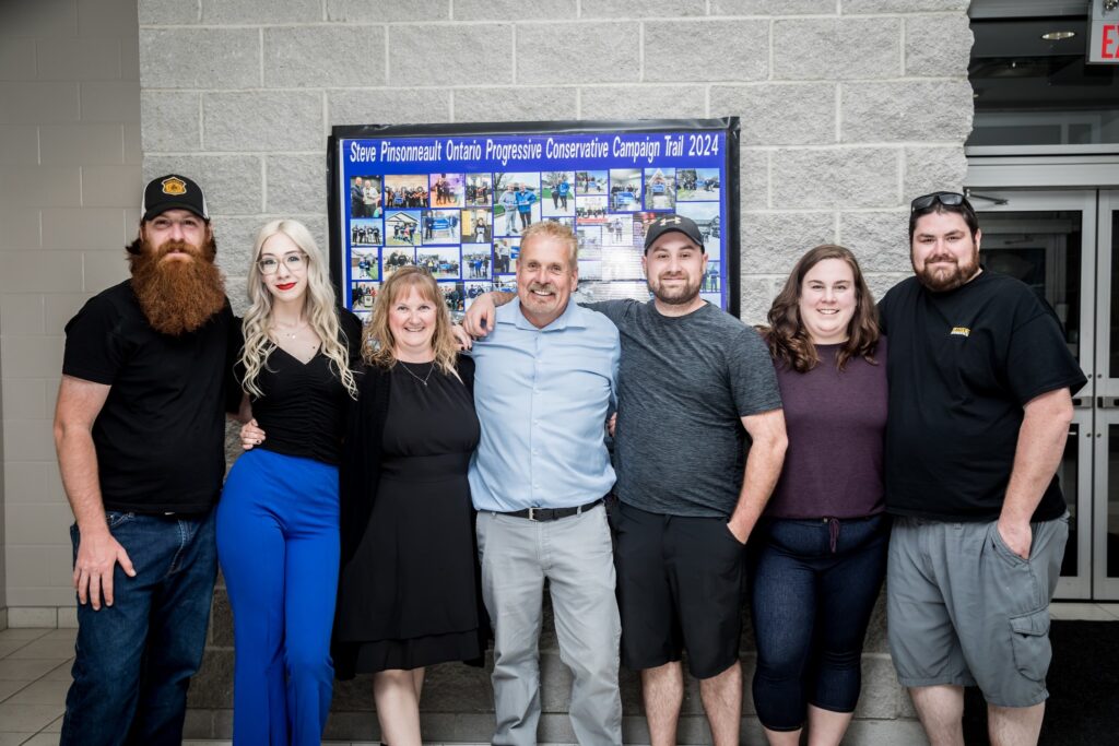 Newly elected MPP Steve Pinsonneault thanks supporters after by ...