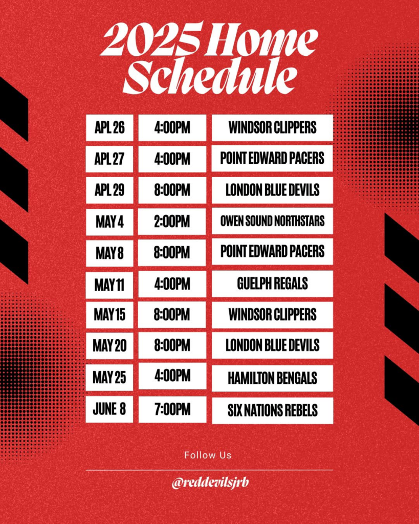 Wallaceburg Red Devils releases 2025 schedule | Wallaceburg News ...