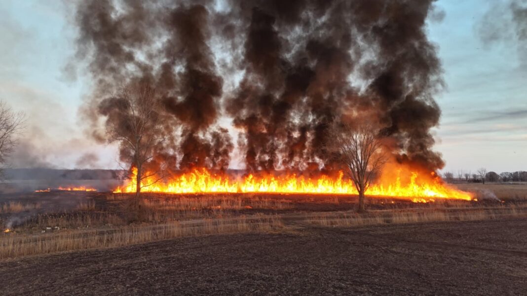 Walpole Island Fire Department battle several marsh fires | Wallaceburg ...