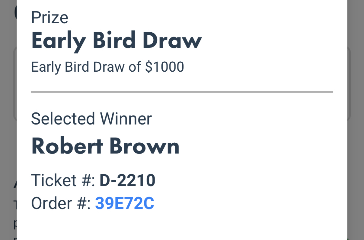 Congrats to the early bird winner! | Wallaceburg News | Local news in ...