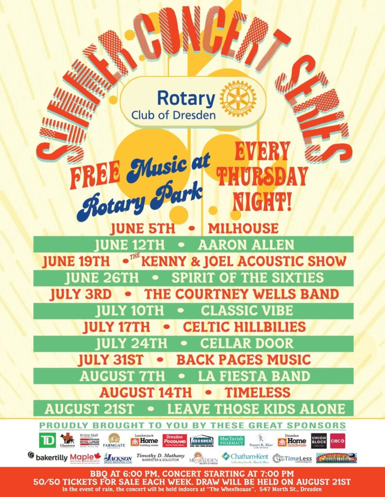 Dresden Rotary Club’s 2025 Summer Concert Series lineup announced ...