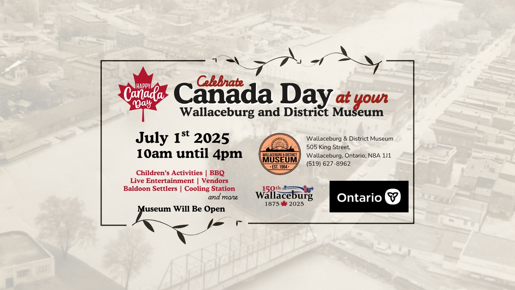 Celebrate Canada Day 2025 at the Wallaceburg & District Museum ...