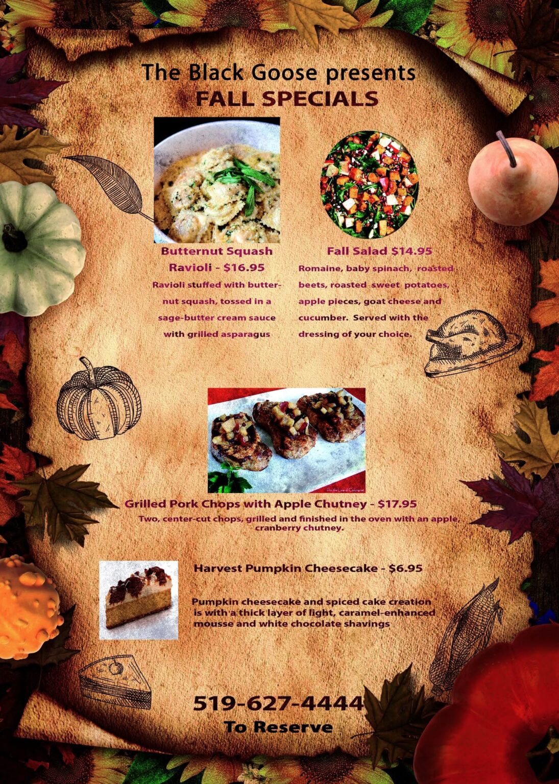 The Black Goose Fall specials start Wednesday | Wallaceburg News ...