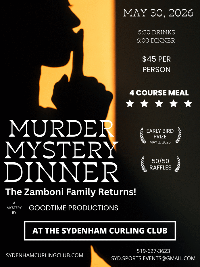 Murder mystery dinner coming to Sydenham Curling Club on May 30 ...